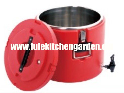 Round Isothermal Container Inside Stainless Steel ( faucet)